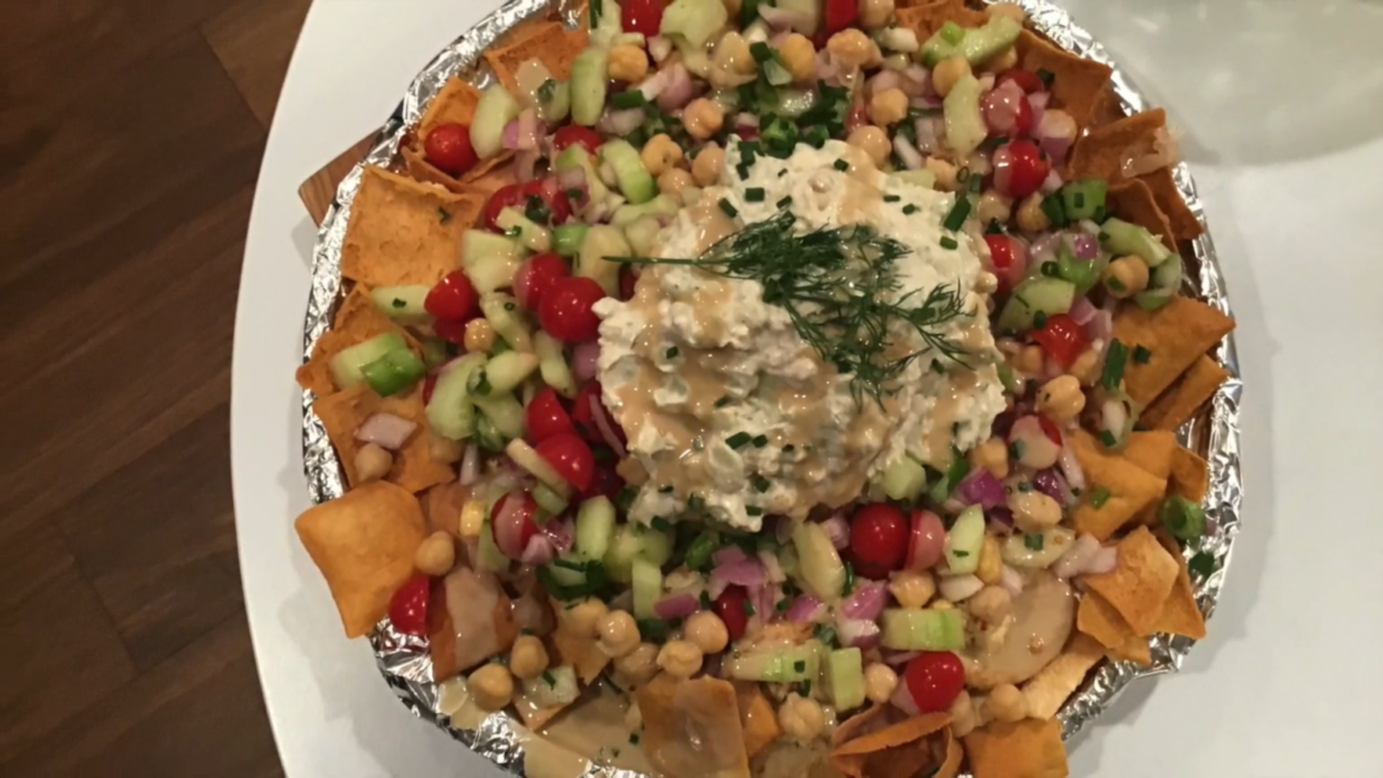 Mediterranean Nachos - Mighty Sesame